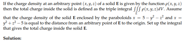 Solved If the charge density at an arbitrary point (x,y,z) | Chegg.com