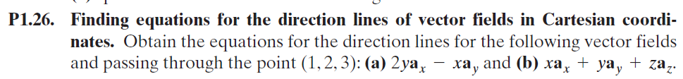 Solved P1.26. Finding equations for the direction lines of | Chegg.com