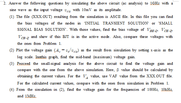 Solved * Solve all problems by PSPICE simulation. All the | Chegg.com
