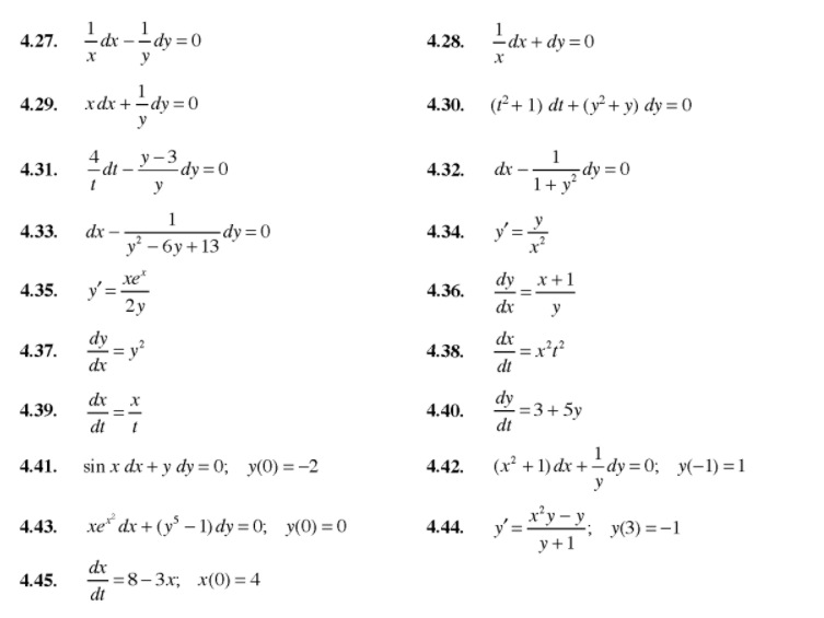 Solved In Problems 4.23 through 4.45, solve the given | Chegg.com