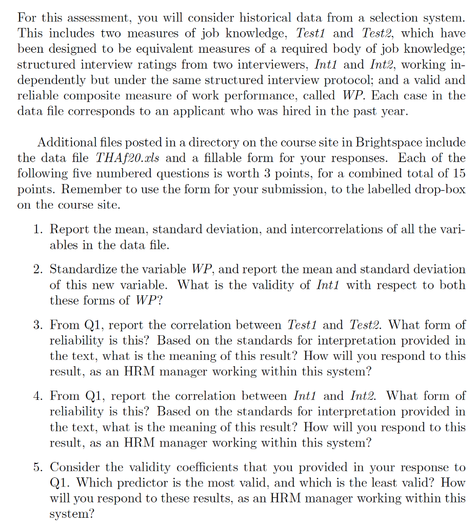Solved For this assessment, you will consider historical | Chegg.com