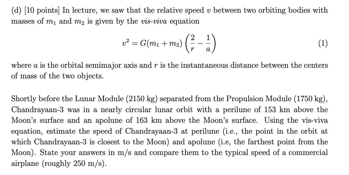 Solved (d) [10 points ] In lecture, we saw that the relative | Chegg.com