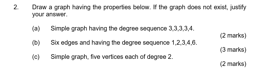 Solved 2. Draw a graph having the properties below. If the | Chegg.com