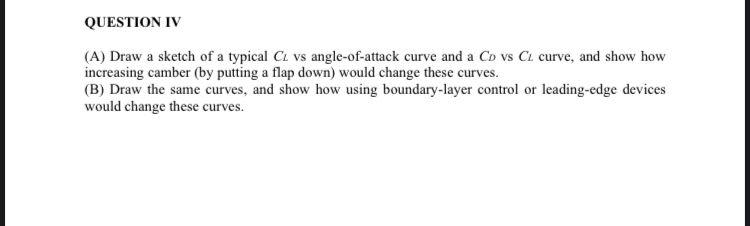 Solved QUESTION IV (A) Draw a sketch of a typical Cl vs | Chegg.com