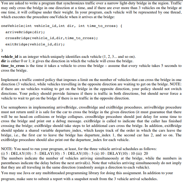 Solved You are asked to write a program that synchronizes | Chegg.com