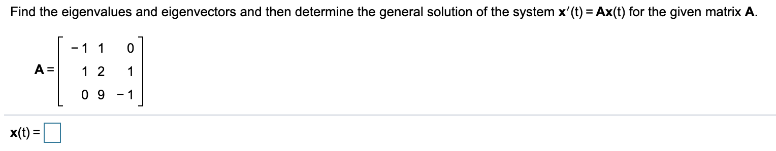 Solved Find the eigenvalues and eigenvectors and then | Chegg.com