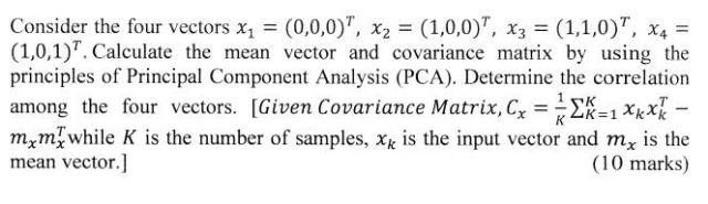 Solved Consider the four vectors | Chegg.com