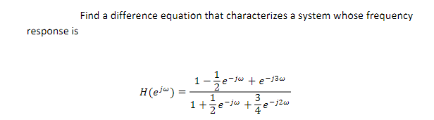 Solved Find a difference equation that characterizes a | Chegg.com