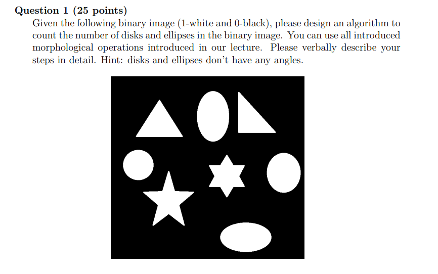 Solved Question 1 (25 points) Given the following binary | Chegg.com