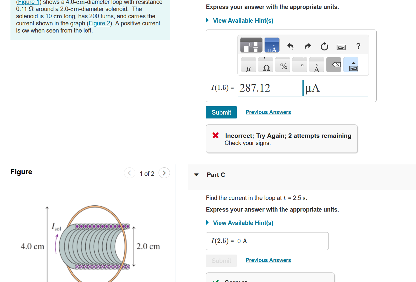 (ㅌgure 1) shows a 4.0-cm-diameter loop with | Chegg.com