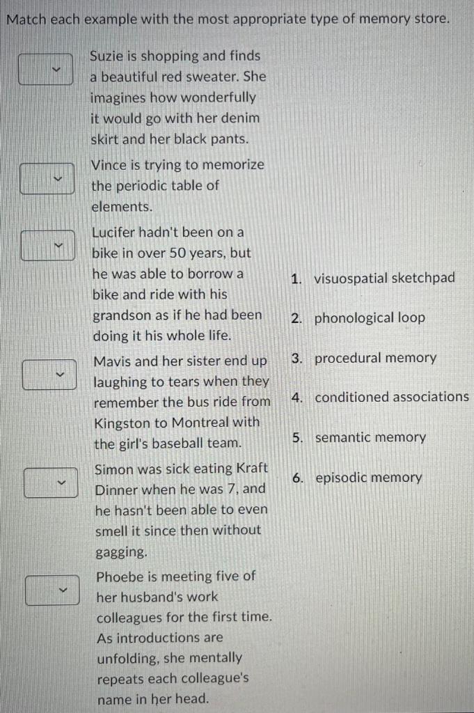 Solved Match each example with the most appropriate type of | Chegg.com