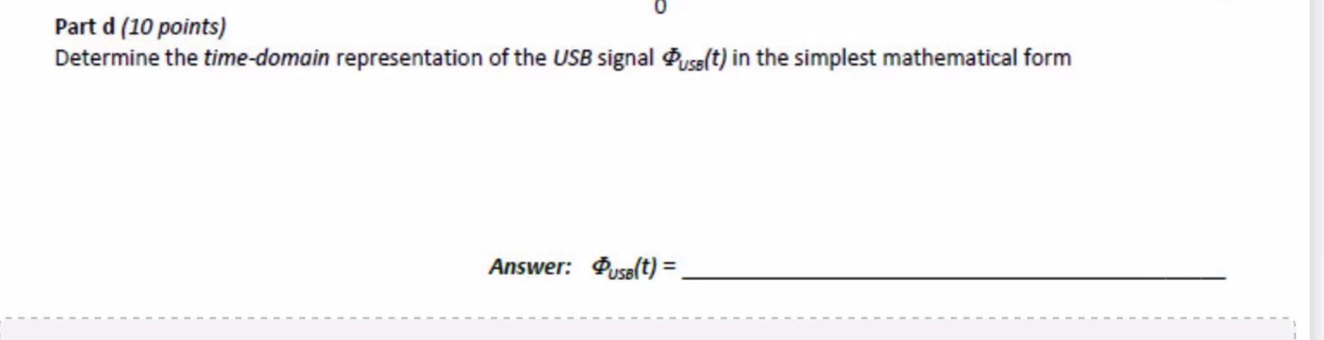 Solved 4 30 points Consider a modulating (message) signal | Chegg.com