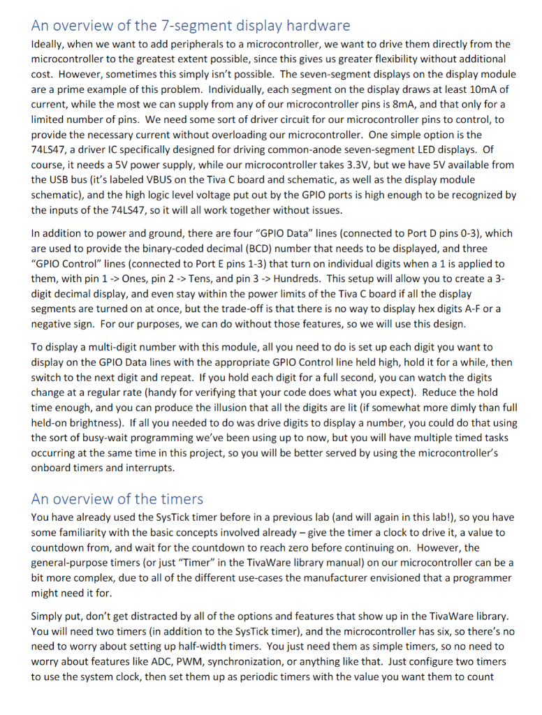 Solved Build a 3-digit decimal display up/down timer | Chegg.com