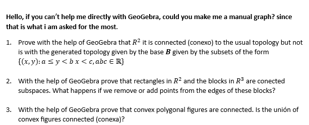 Solved Hello, if you can't help me directly with GeoGebra, | Chegg.com
