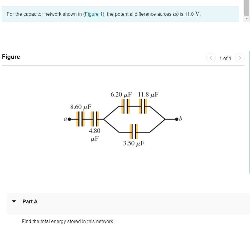 Solved Find the total energy stored in this network and find | Chegg.com