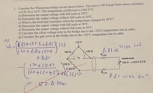 Solved Consider the Wheatstone bridge circuit shown below. | Chegg.com