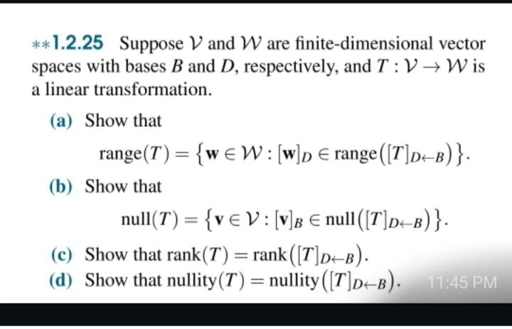 Solved **1.2.25 Suppose V and W are finite-dimensional | Chegg.com