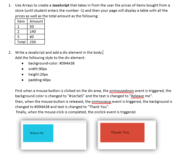Solved Web Programing use HTML and javascript plz (note | Chegg.com