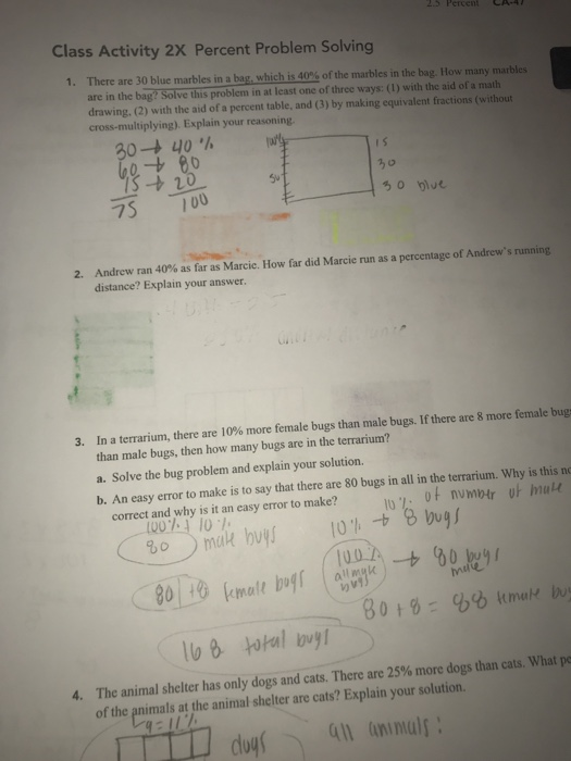 Solving Percent Problems