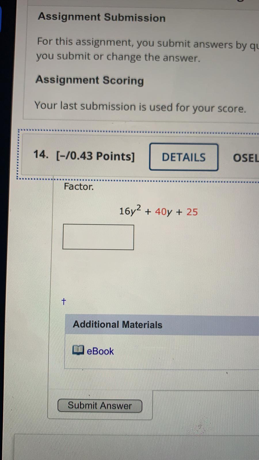 Solved Assignment Submission For this assignment, you submit | Chegg.com
