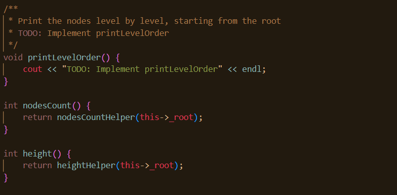Solved I need to implement four functions into this BST in | Chegg.com