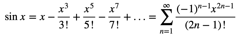 Solved Consider de infinite serie sin x The problem is to | Chegg.com