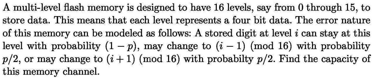 Solved A multi-level flash memory is designed to have 16 | Chegg.com