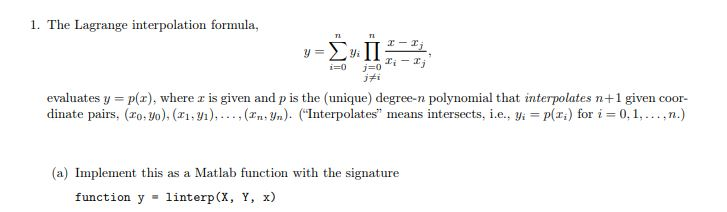 Solved 2 The Matlab Function Poly Inputs An Array Of 
