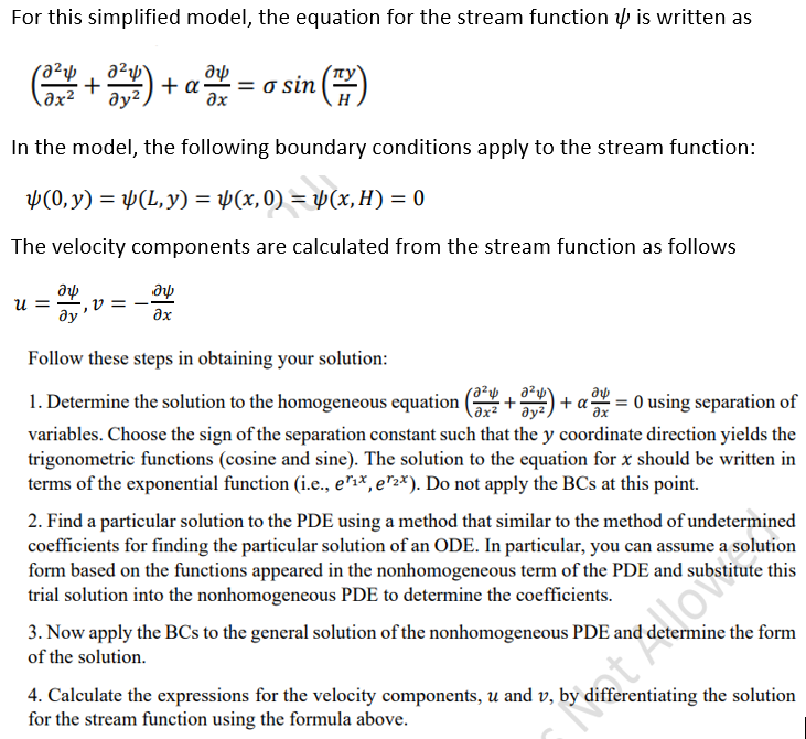 For this simplified model, the equation for the | Chegg.com