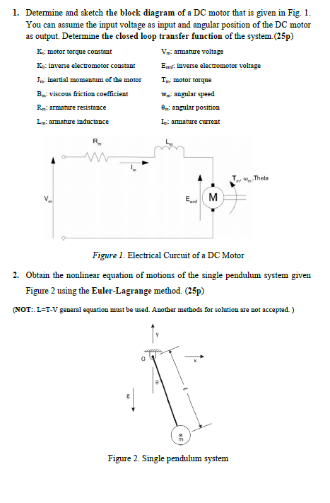 Solved 1. Determine and sketch the block diagram of a DC | Chegg.com