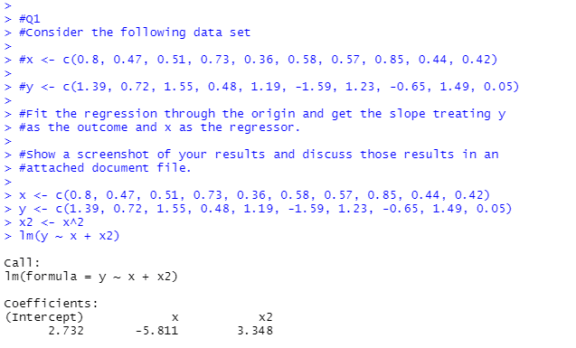 Solved Exercise 1 Consider the following data set x