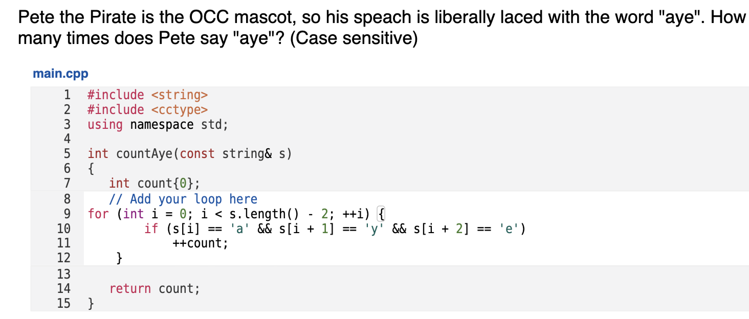 Solved C++ what is wrong with this problem? I can only edit | Chegg.com