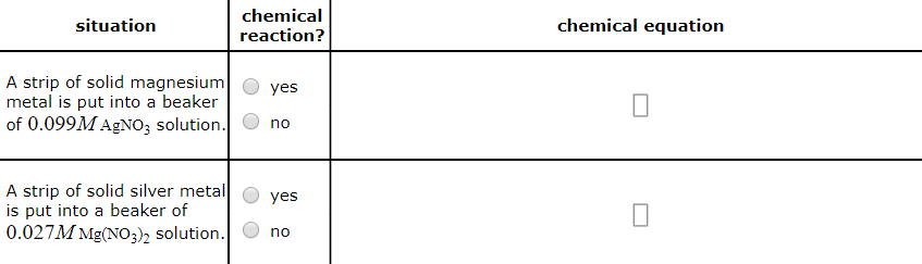 Solved Decide Whether A Chemical Reaction Happens In Either