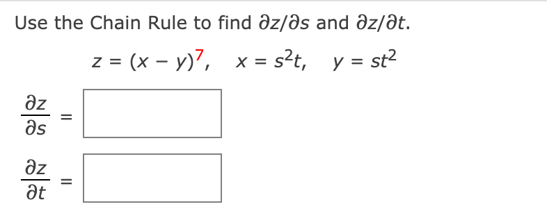 Solved Use the Chain Rule to find ∂z/∂s and ∂z/∂t | Chegg.com