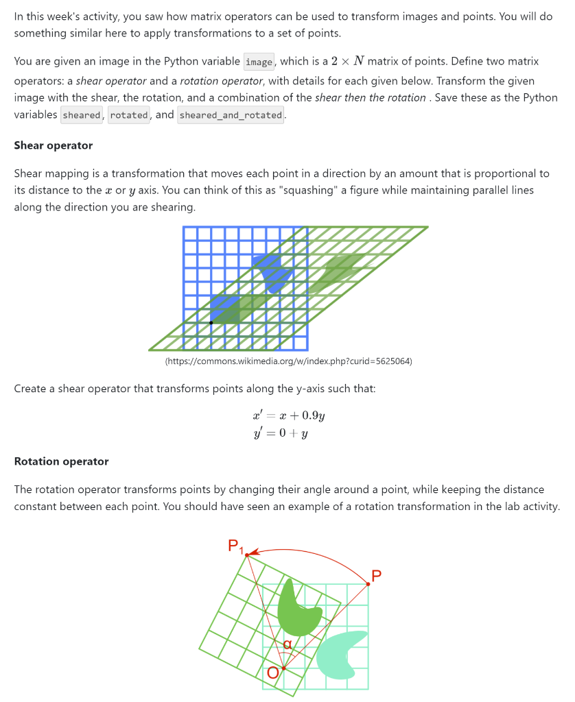 Solved In this week's activity, you saw how matrix operators | Chegg.com