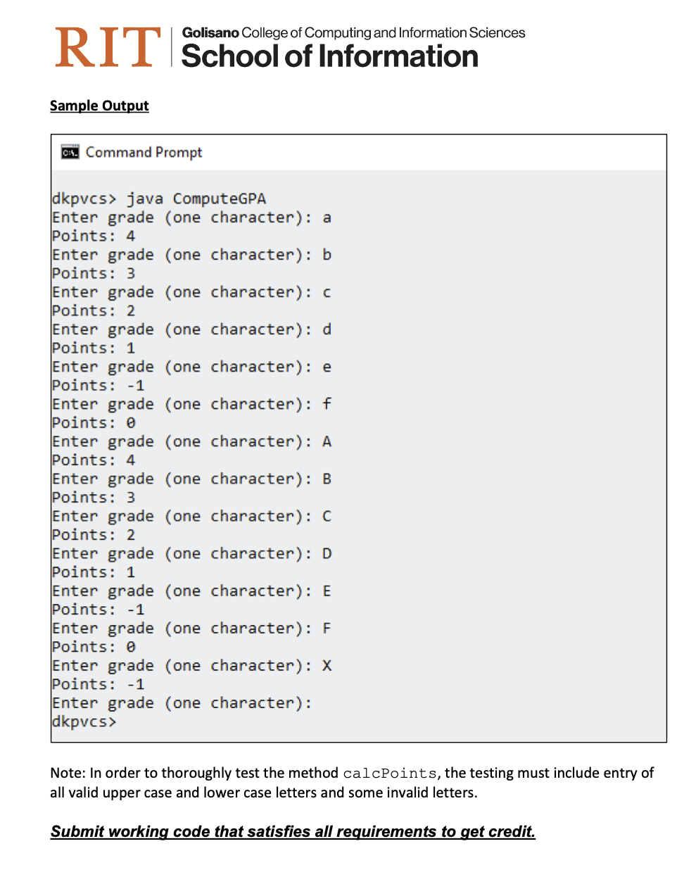 Solved Golisano College of Computing and Information | Chegg.com