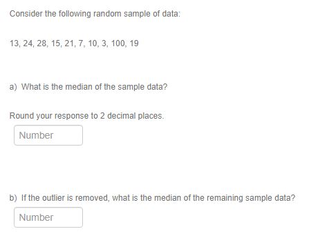 Solved Consider the following random sample of data: | Chegg.com