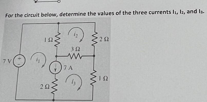 Solved For the circuit below, determine the values of the | Chegg.com