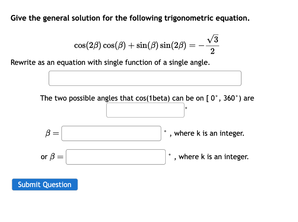 Solved Give the general solution for the following | Chegg.com