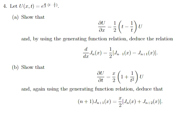 Solved Let U(x,t)=e2x(t−t1). (a) Show that ∂x∂U=21(t−t1)U | Chegg.com
