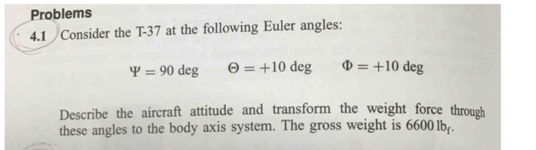 Solved Problems 4.1 Consider the T-37 at the following Euler | Chegg.com