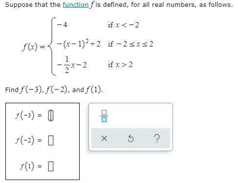 Solved Suppose that the function f is defined, for all real | Chegg.com