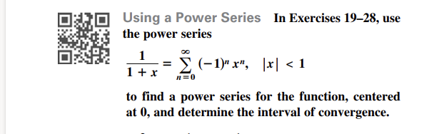 Solved Using a Power Series In Exercises 19-28, use the | Chegg.com