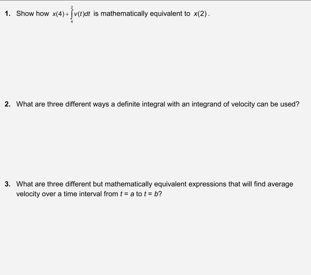 Solved 1. Show how x(4)+fv(t)dt is mathematically equivalent | Chegg.com
