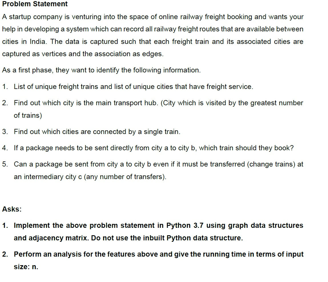 Write a Program in python without using any | Chegg.com