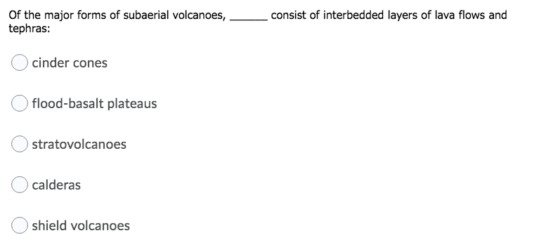 Solved consist of interbedded layers of lava flows and Of | Chegg.com