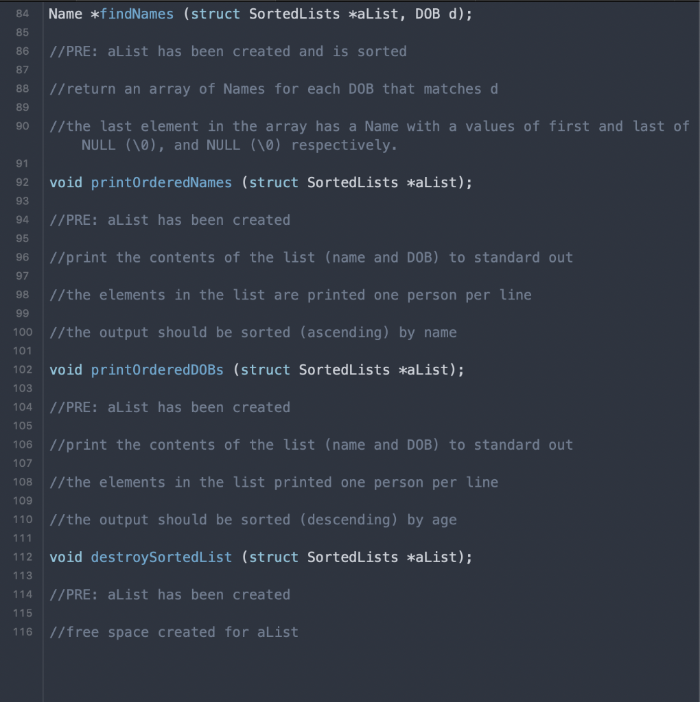 I need some help for SortedList.c Implement the data | Chegg.com