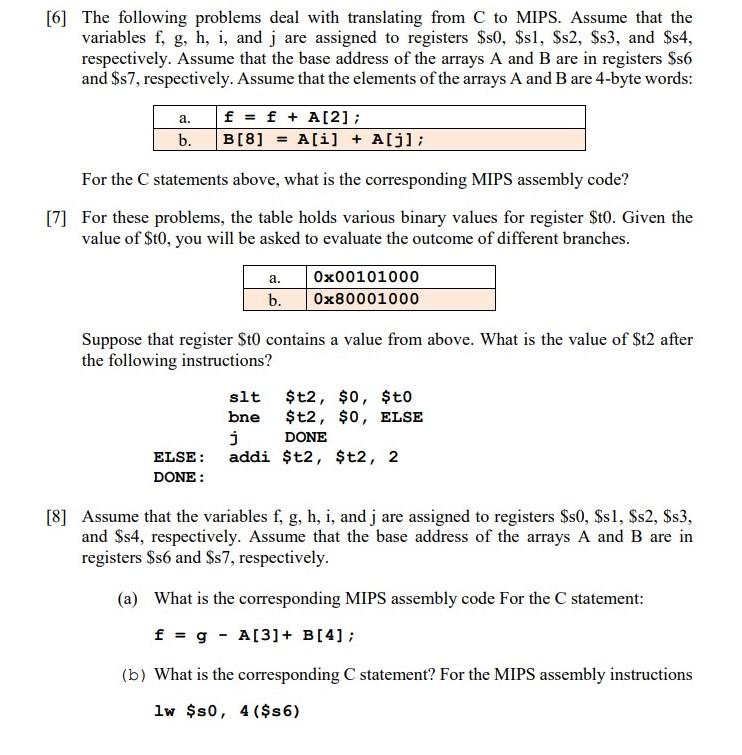 Solved [1] Provide the type, assembly language instruction, | Chegg.com | Chegg.com