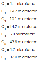 Solved C 6 C. с C. С C 8 C₁ = 4.1 microfarad C₂ = 19.2 | Chegg.com