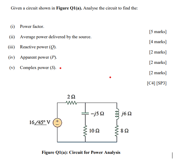 Solved Given a circuit shown in Figure Q1(a). Analyse the | Chegg.com